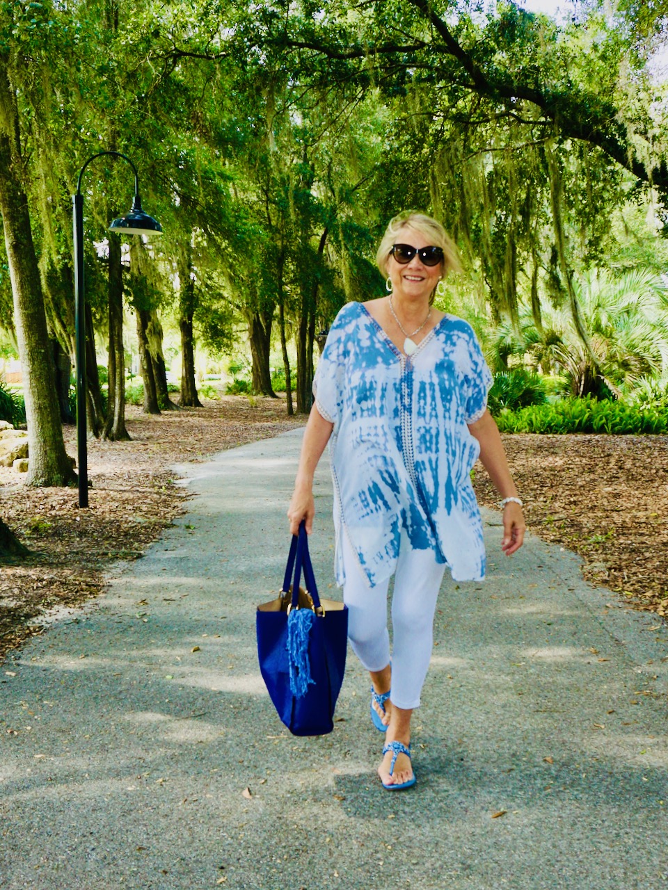 How To Style A Spring Poncho - Distinctly Southern Style