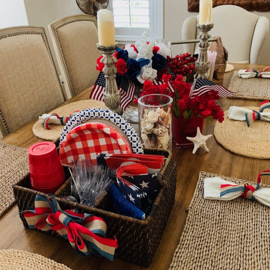 Patriotic Themed Tablescape - Distinctly Southern Style